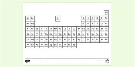 Periodic Table Colouring Page Colouring Sheets Twinkl