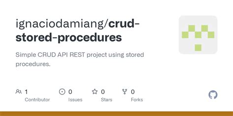 github ignaciodamiang crud stored procedures simple crud api rest project using stored