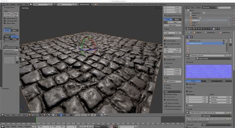 在blender中通过法线贴图和顶点位移实现石块地面的凹凸感 blender 中的mesh 进行贴图 csdn博客