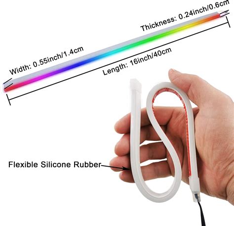 Neon Addressable Rgb Pc Led Strip Airgoo 1x16inch 30 Leds Diffused Led