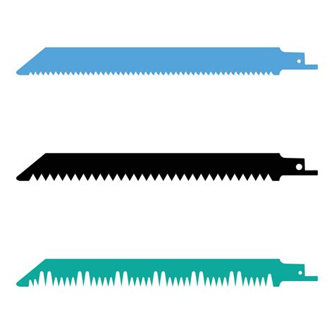 Woodworking Tools Iron Working Tools Reciprocating Saw Blades Vector Illustration Eps 10