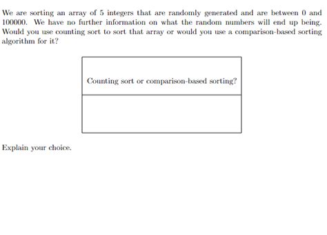 Solved We Are Sorting An Array Of 5 Integers That Are