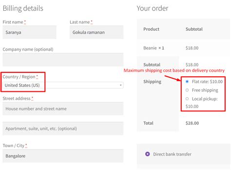 How To Set Maximum Shipping Cost Based On Delivery Country In