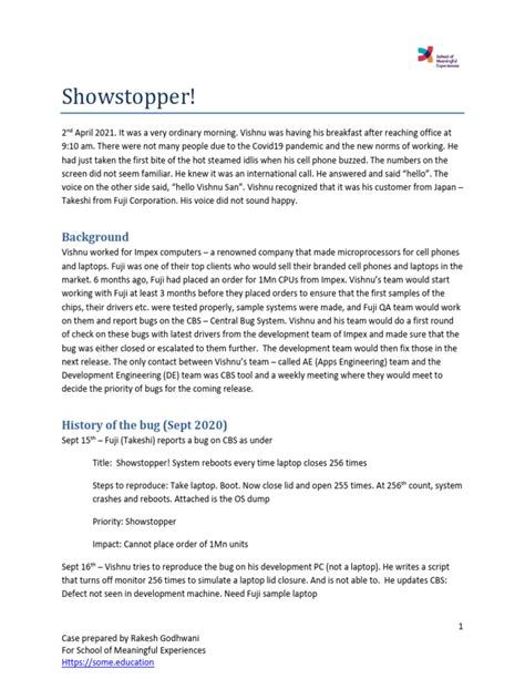 Showstopper Pdf Software Bug Computing