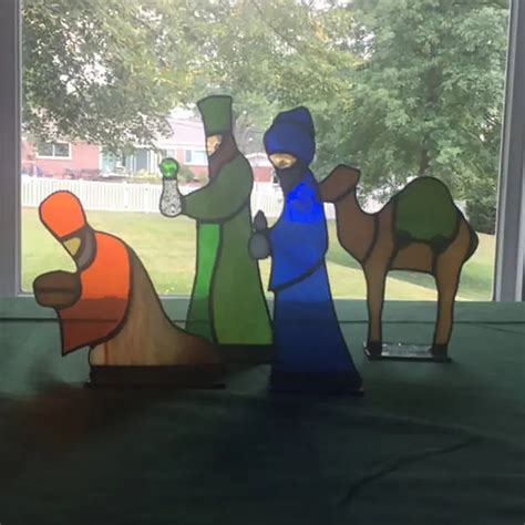 Buy Miarhb Stained Glass Nativity Set Stained Glass Christmas Nativity