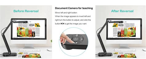 Pakotoo 8mp Usb Document Camera For Teachers And Classroom