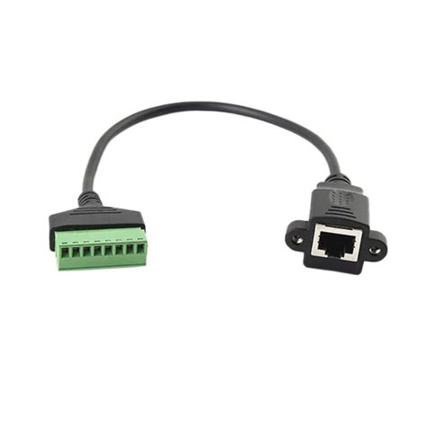 Rj45 Male To Terminal Block 8 Pin Screw Terminal Adapter Roboticsdna