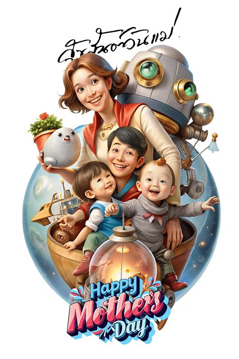 재미있는 예술 어머니의 날 Ai 로봇과 일본 테마 엄마 어머니 어머니의 날 Png 일러스트 및 이미지 에 대한 무료 다운로드 Pngtree