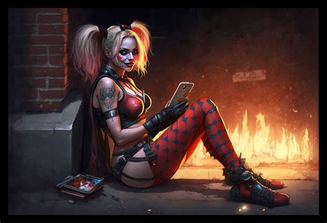 Harley Quinn Having Fun By Ceresfalls On Deviantart