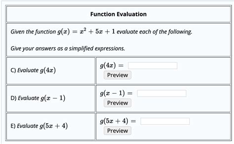 Solved Function Evaluation Given The Function G X X2 5x Chegg Com