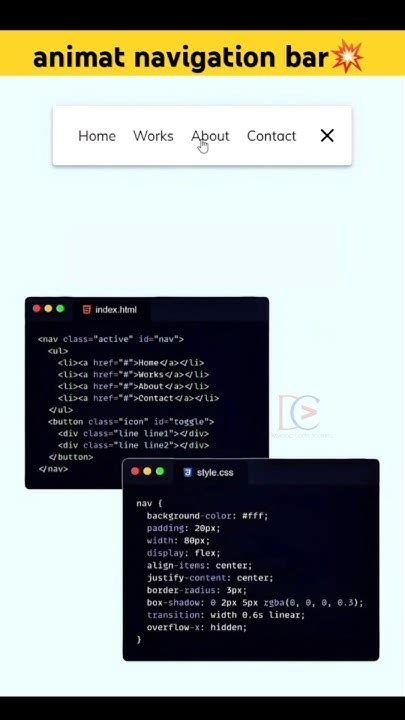 Navigation Bar Animated Using Html Css Navigation Bar Design