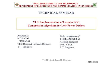 Ecg Compression In Vlsi Ppt