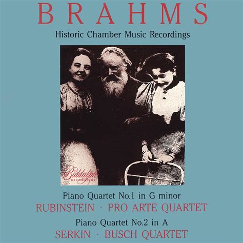 ‎brahms Piano Quartets Nos 1 And 2 Album By Arthur Rubinstein Rudolf