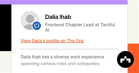 Dalia Ihab Frontend Chapter Lead At Tactful Ai The Org