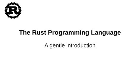 The Rust Programming Language Pdf