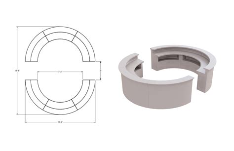 Circular Curve Bar Vision Furniture Event Rentals