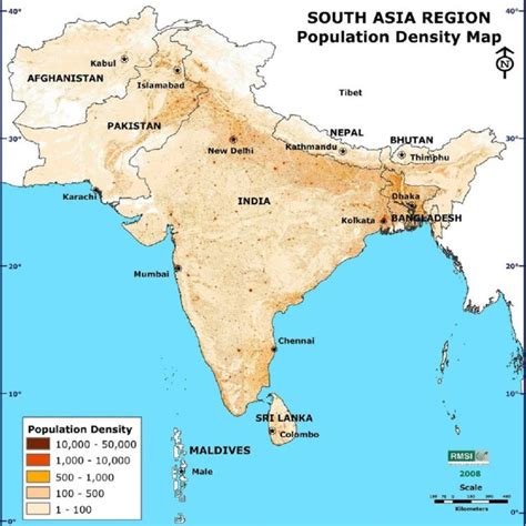Population Density Map Source Landscan 2005 Download Scientific Diagram