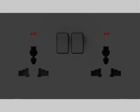 Universal Socket 2 Gang 13amp Power Point Switched Electric Universal Socket With Indicator