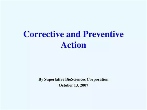 PPT Corrective And Preventive Action PowerPoint Presentation Free Download ID 6956820