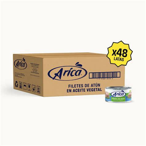 Caja Filete De Atún Arica 48 Latas En Aceite La Peregrina