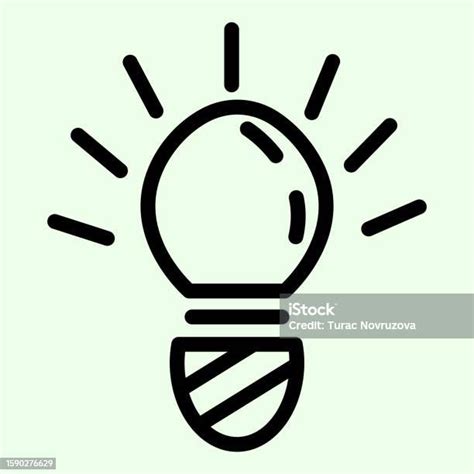 전구 라인 아이콘입니다 흰색 배경에 빛나는 윤곽선 스타일의 픽토그램이 있는 혁신 또는 아이디어 전기 램프 연구 및 기술은 모바일 개념 웹 디자인에 서명합니다 벡터 그래픽