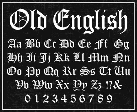 Old English Font Old English Style Font Celtic Font Gaelic Font Old English Letters Old English