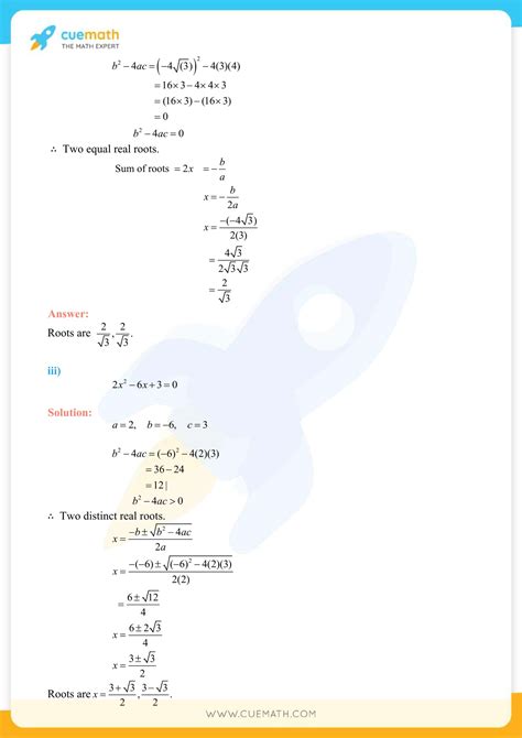 Ncert Solutions Class 10 Maths Chapter 4 Exercise 4 4 Quadratic Equations