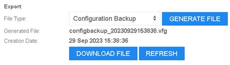 Configuration Backup And Restore Varius Message Router