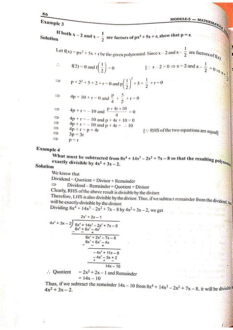 SOLUTION Ch 2 Polynomials Solved Examples Studypool