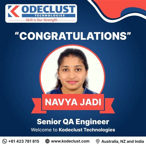 Kodeclusttechnologies Welcome Newteammember Newbeginnings