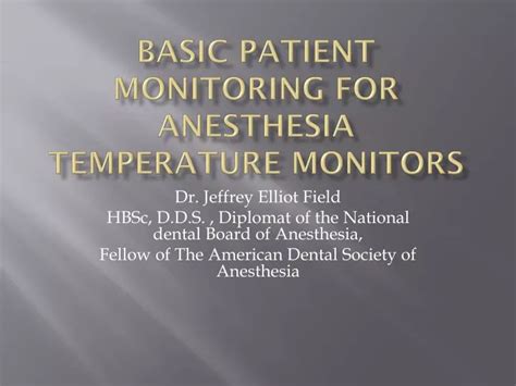 PPT Basic Patient Monitoring For Anesthesia Temperature Monitors PowerPoint Presentation ID