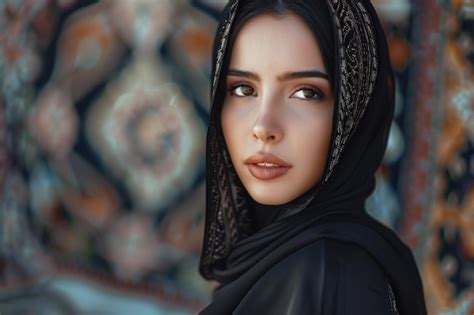 Premium Photo Beautiful Middle Eastern Woman Wearing Abaya Beautiful