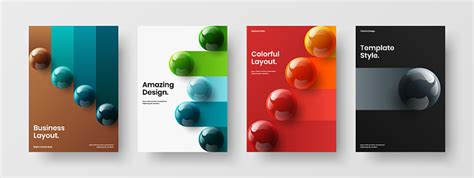 현대 현실구 소책자 일러스트 번들 크리에이티브 컴퍼니 아이덴티티 A4 디자인 벡터 컨셉 컴포지션 A4 용지에 대한 스톡 벡터