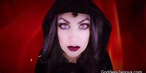 Fantasy Raven Witch Casting Spell On Guys Dick