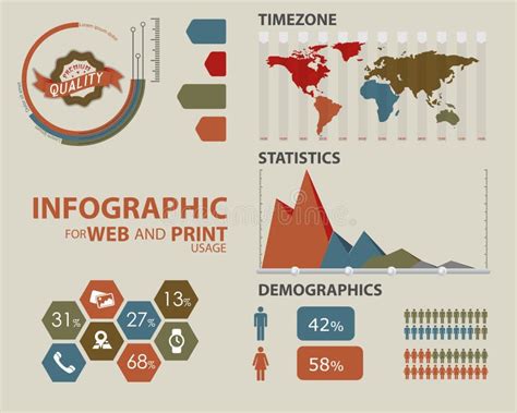 Creative Infographic Vector Tools 6 For Data Visualization Stock Vector