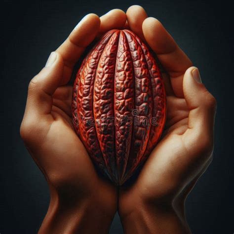 A Mature Cocoa Bean Discovered In The Rain Forest Of An Indonesian Island Stock Illustration