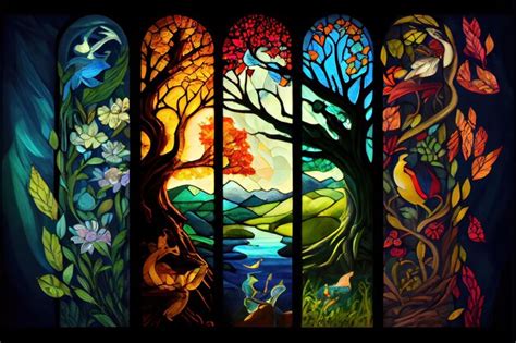 14000 Stained Glass Landscape Pictures