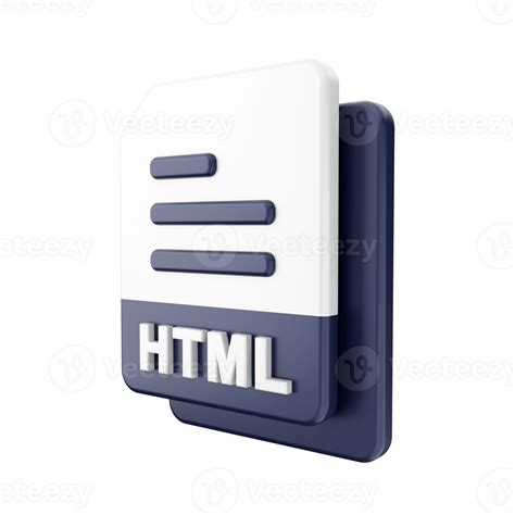 3d File Html Icon Illustration 22597440 Png