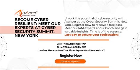 Avancer Corporation On Linkedin Cybersecurity Itsecurity Iam Officialcybersecuritysummit