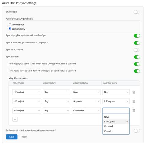 Automatic Status Sync Between Tickets And Azure Devops Work Item