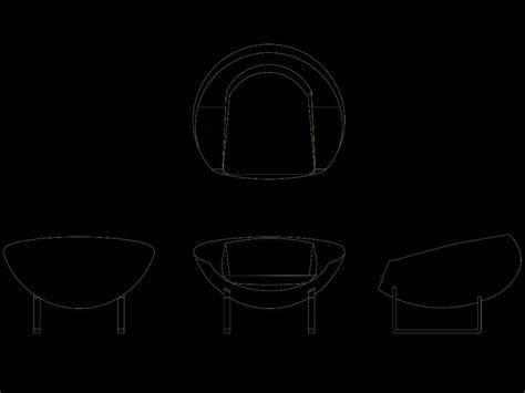 Egg Chair In Autocad Cad Download 17 01 Kb Bibliocad