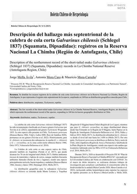 Pdf Mella Et Al Galvarinus Chilensis 2023