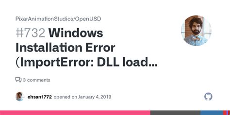 Windows Installation Error Importerror Dll Load Failed Issue Pixaranimationstudios