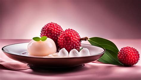 Lychee Dessert Premium Ai Generated Image