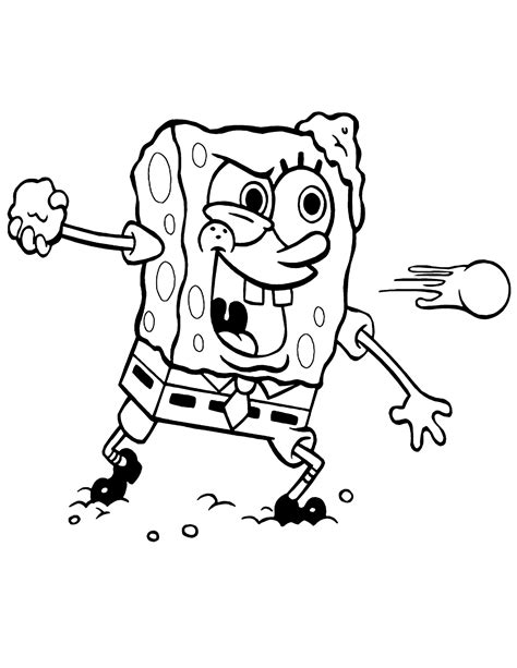 Spongebob Color Pages Printable Printable Pdf Template