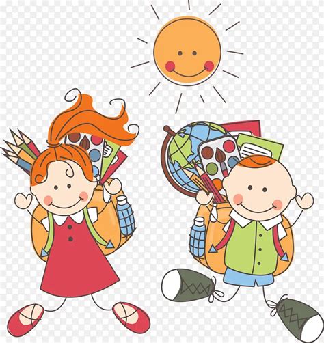 背着书包上学的矢量学生png图片素材下载图片编号9599848 Png素材网