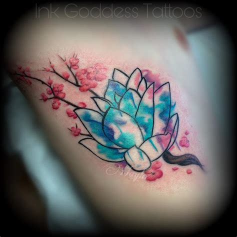 Lotus Flower And Cherry Blossom Tattoo Best Flower Site