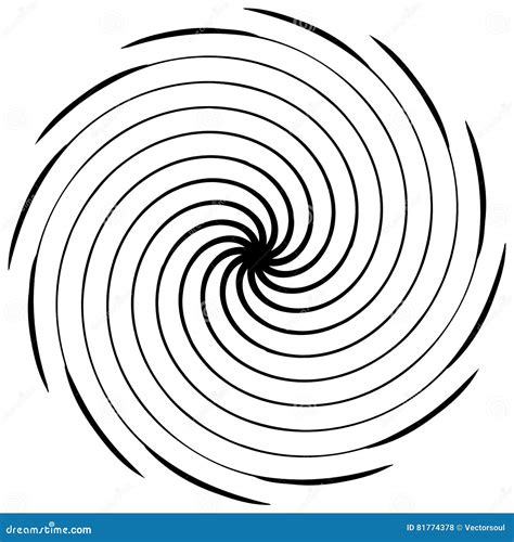 Abstract Spiral Element Concentric Radial Radiating Lines Stock Vector Illustration Of