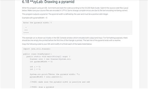 Solved 6 18 ∗z Zylab Vrawing A Pyramid Write This Program