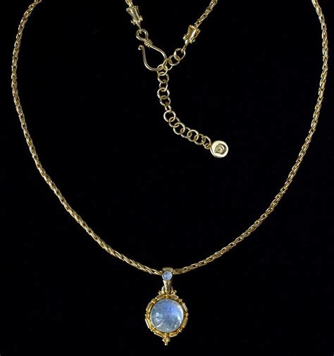 Gold Moonstone Necklace Bluemoonstone Creations